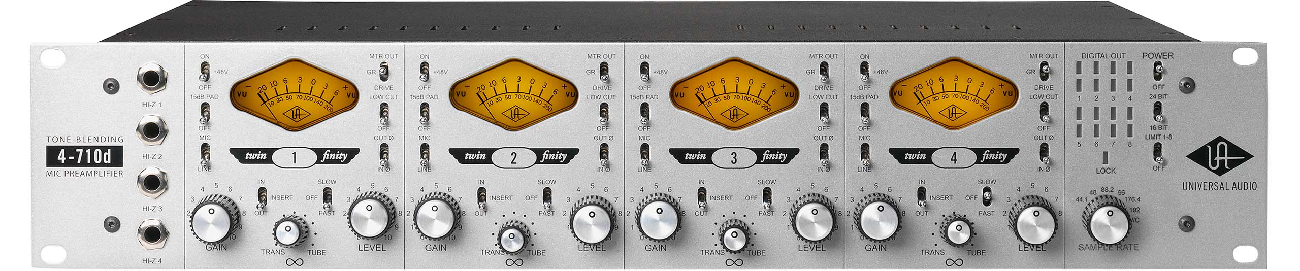 4710d | Four-Channel Mic Preamp | Universal Audio