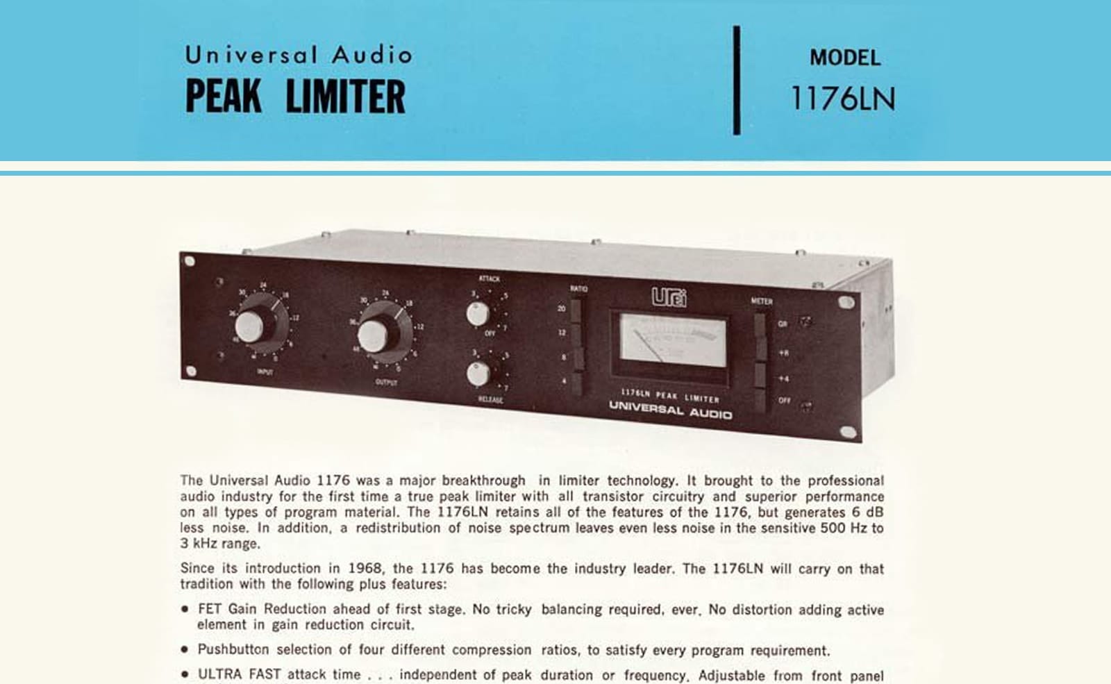 1176 Compressor: From Birth to Benchmark in Audio History | Universal Audio
