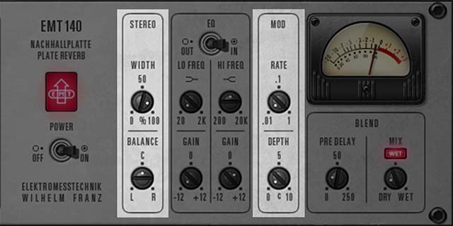 EMT® 140 Classic Plate Reverberator | UAD Audio Plugins | Universal Audio