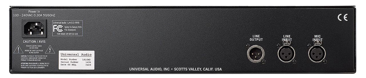 PREAMP P/MICROFONE UNIVERSAL AUDIO LA-610 MKII - AT PROAUDIO