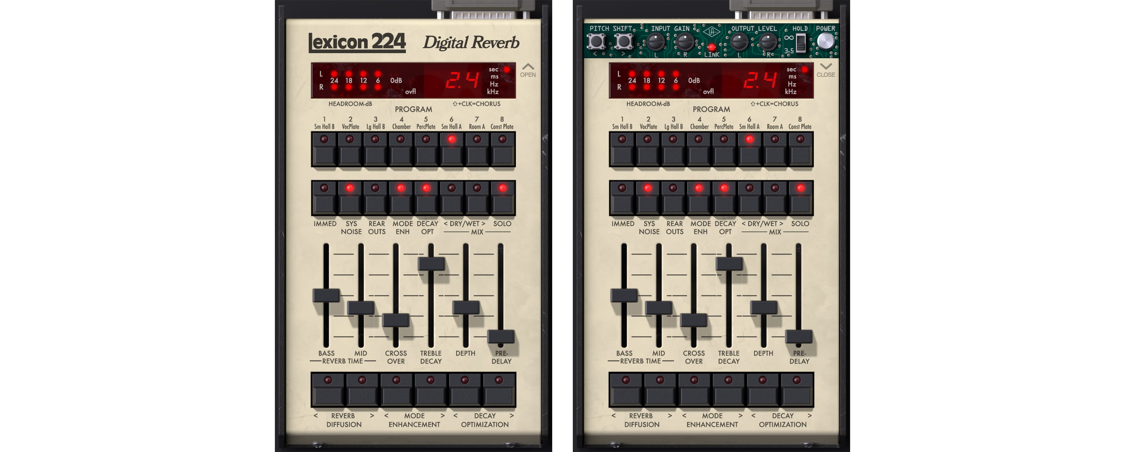 Lexicon 224 Digital Reverb Plugins Audio Uad Universal Audio