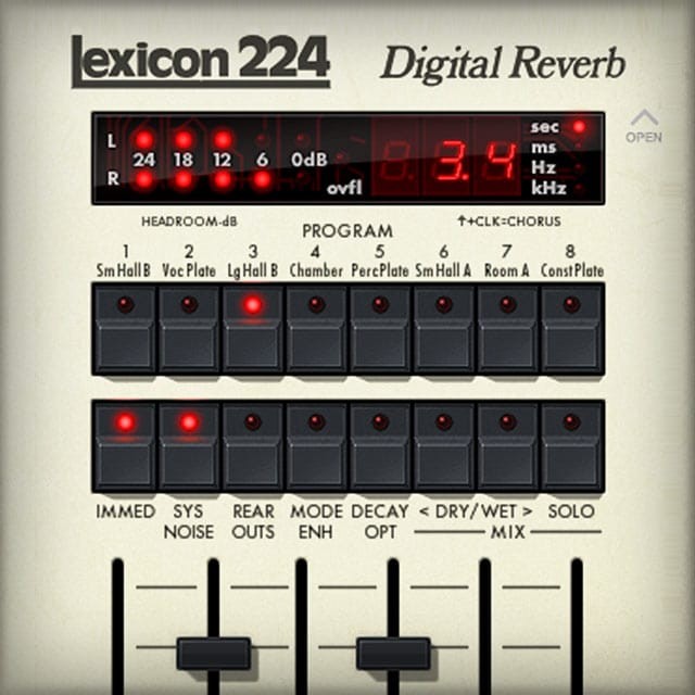 Lexicon 224 Digital Reverb UAD Audio Plugins Universal Audio